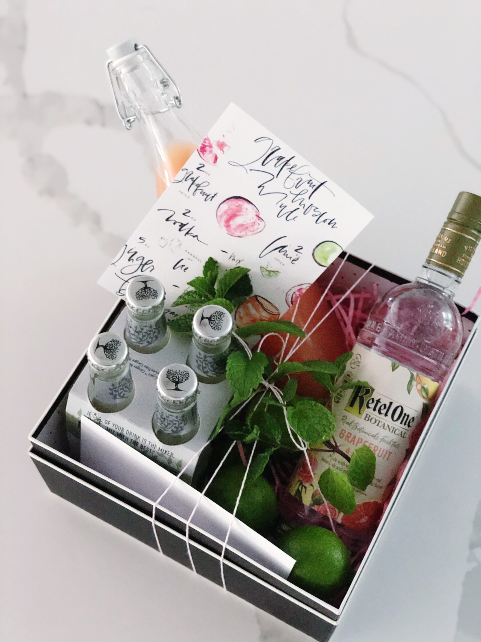 Stock the Bar Gift Basket | A Creative Cocktail Gift Kit DIY - OUR ...